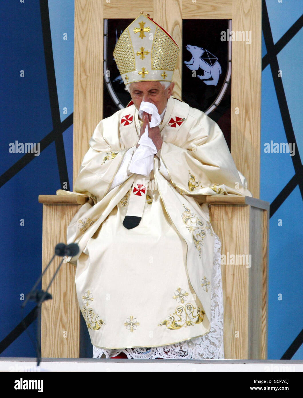 Pope Benedict XVI during the Mass to beatify Cardinal John Henry Newman ...