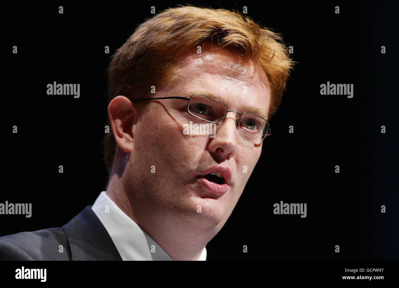 Chief Secretary to the Treasury Danny Alexander addresses delegates at ...