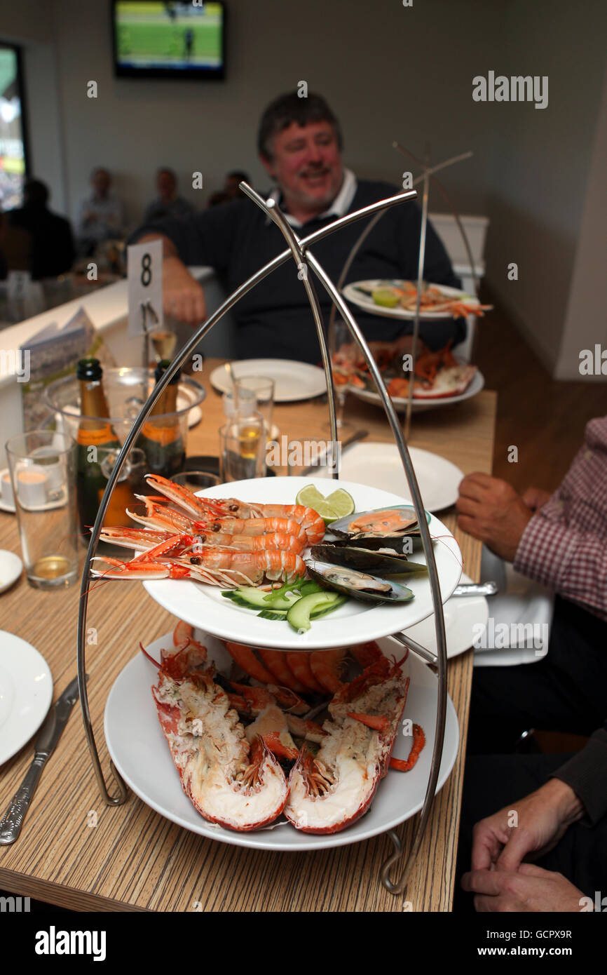 General view of the hospitality areas at the Brit Insurance Oval Stock ...