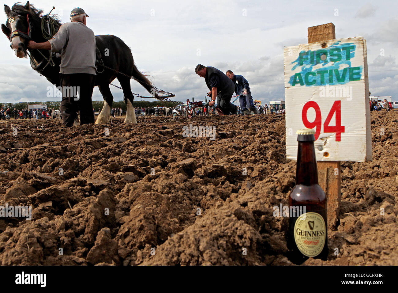 Irish ploughing general view gv field mangdm hi-res stock photography and images - Alamy