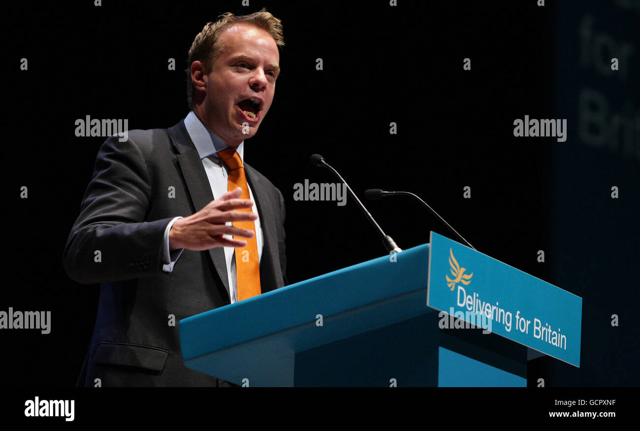 MP for St Austell and Newquay Stephen Gilbert addresses delegates at ...