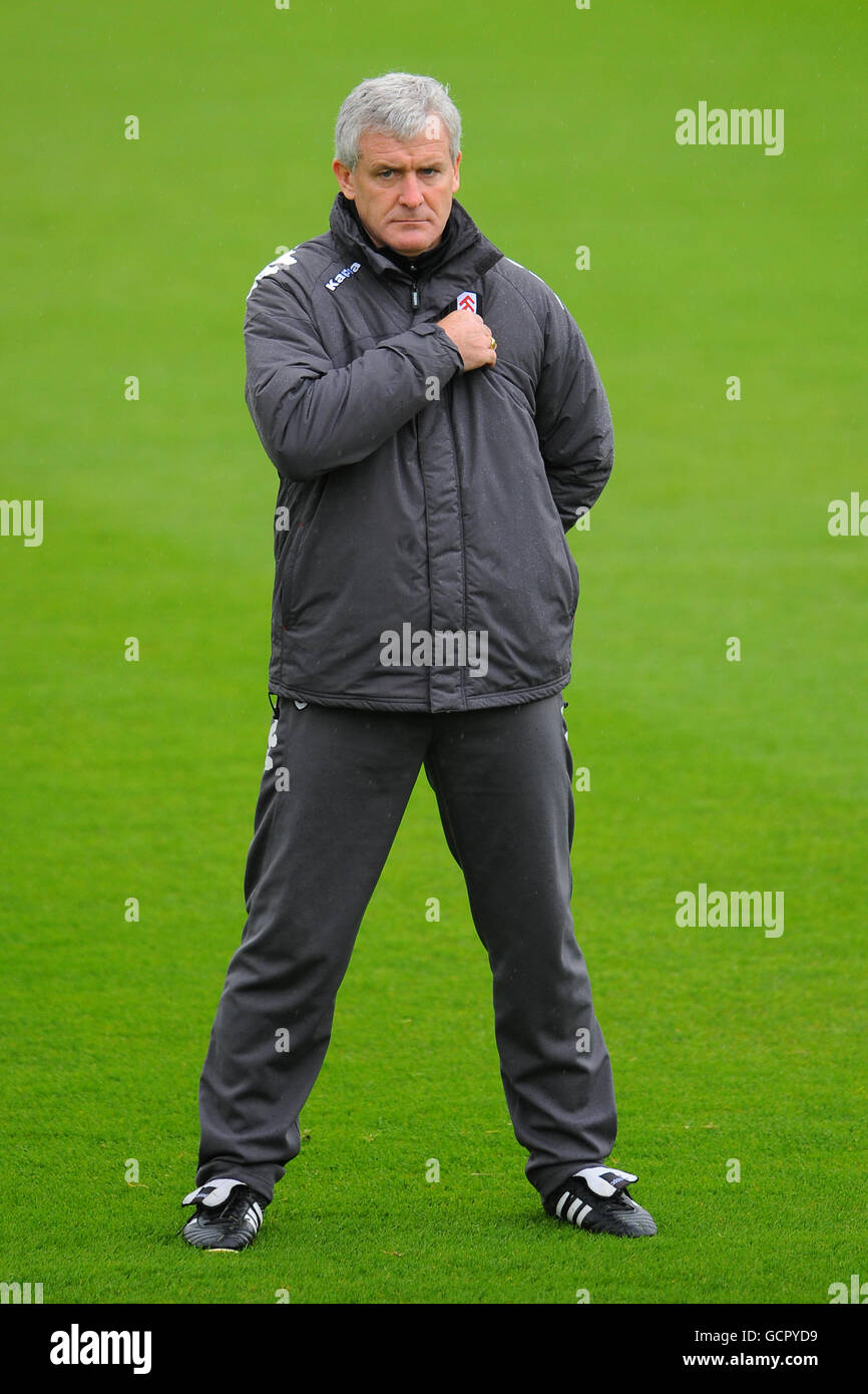 Soccer - Fulham Training - Motspur Park Training Ground. Fulham manager ...