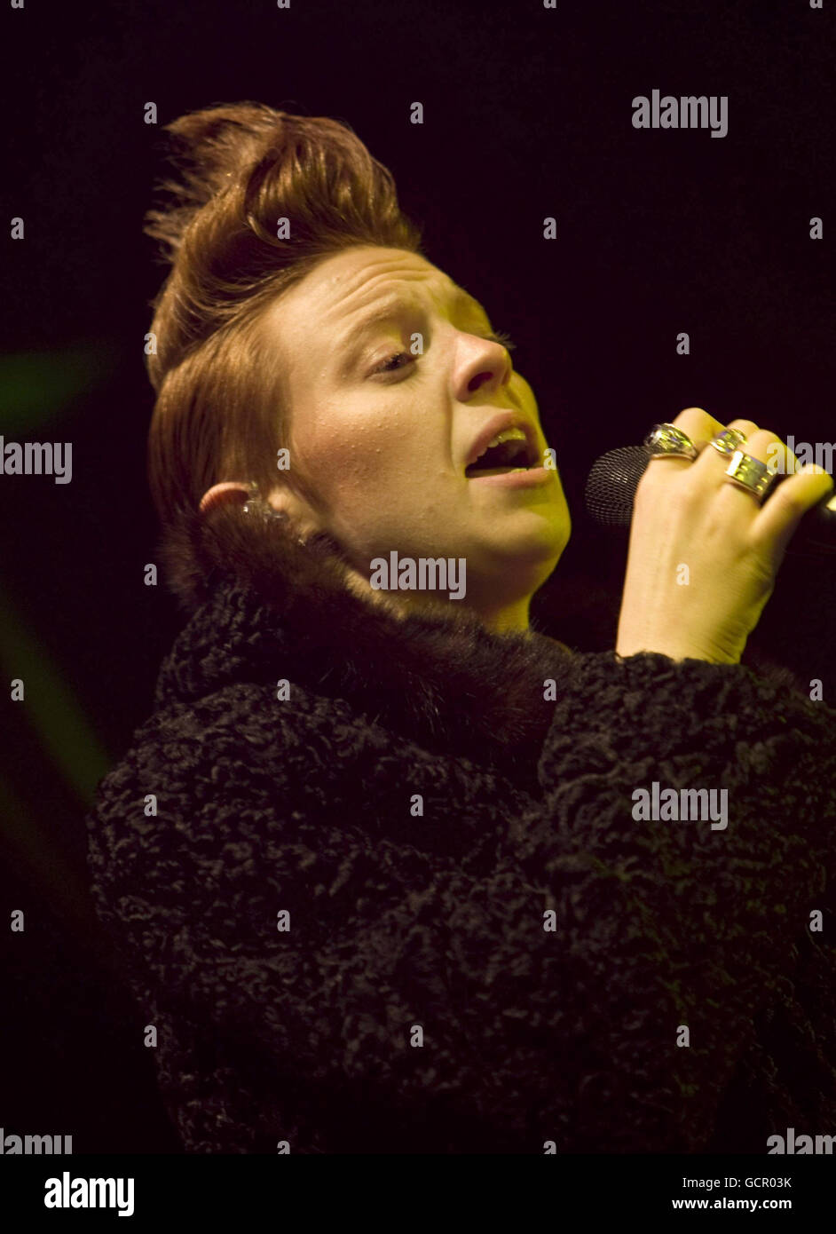 Elly Jackson onstage at a special La Roux outdoor concert to celebrate ...