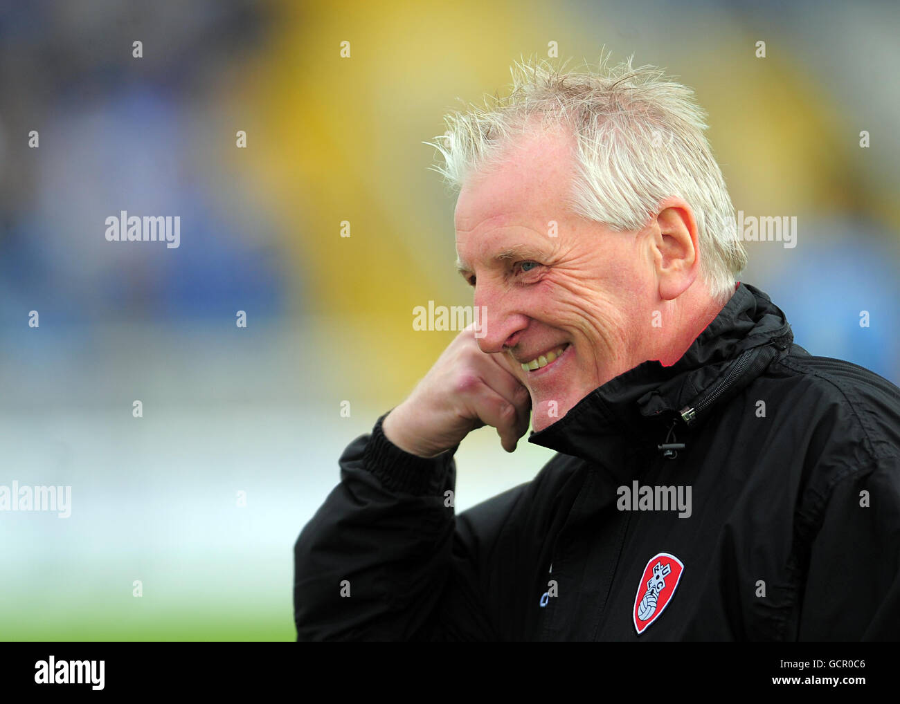 Rotherham United's manager Ronnie Moore before kick off during the ...