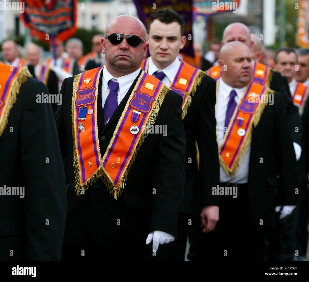 Members of the Grand Orange Lodge of England leave Great Lines Heritage ...