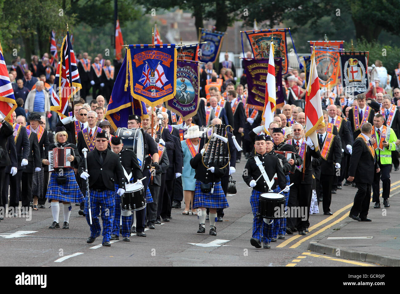 Orange Order march in Kent Stock Photo - Alamy