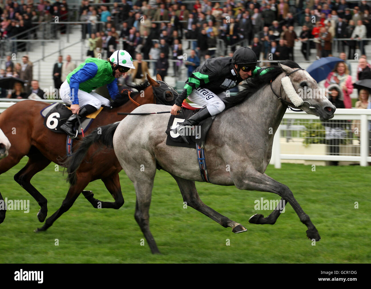 Capaill Liath ridden by jockey Michael Hills (right) wins the ABF ...