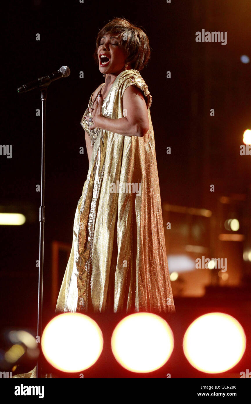 Dame Shirley Bassey At The Welcome To Wales Concert At The Millennium Stadium In Cardiff Ahead
