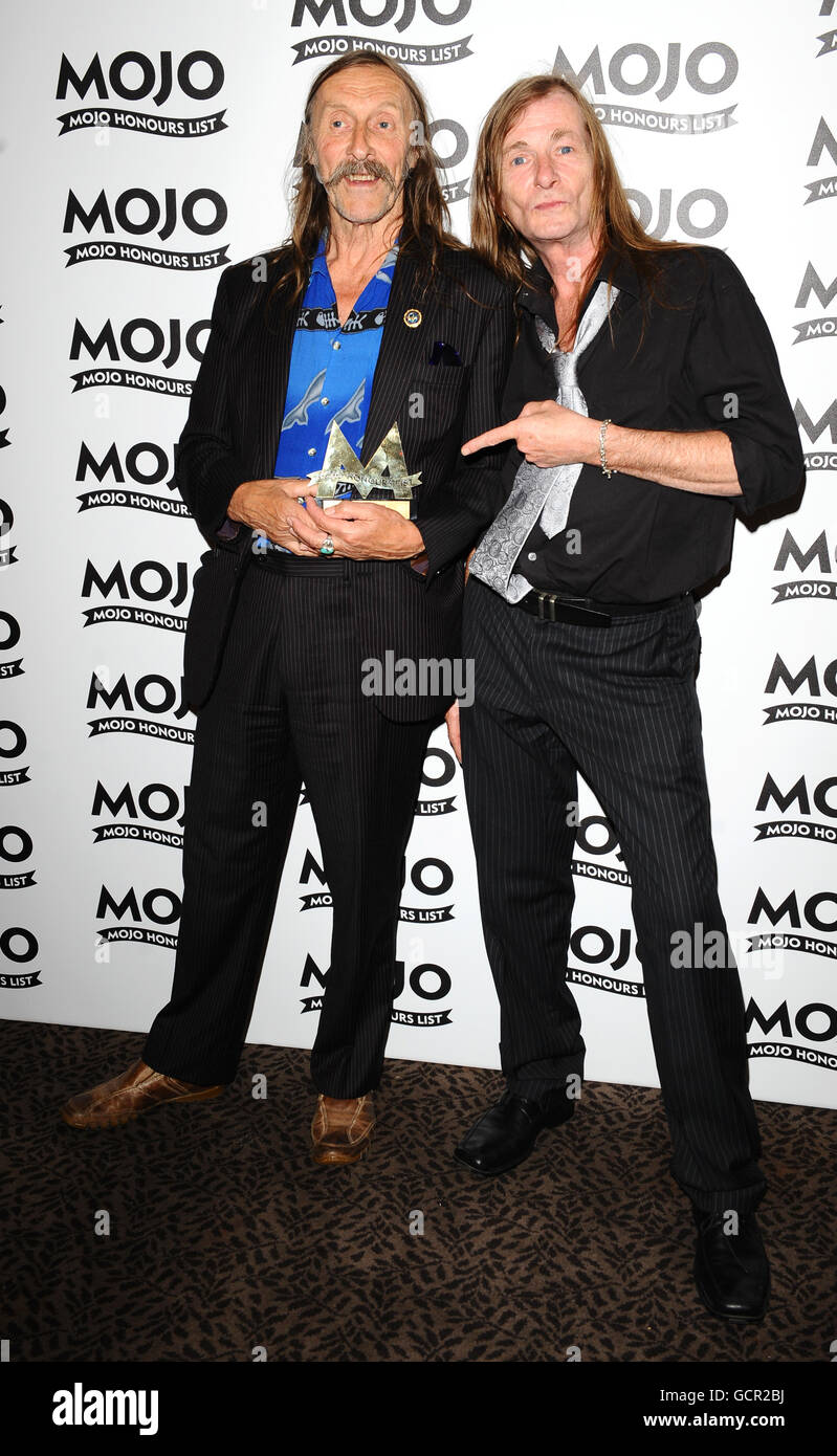 Dave Brock (L) and Tim Blake of Hawkwind pose with the MOJO Maverick ...