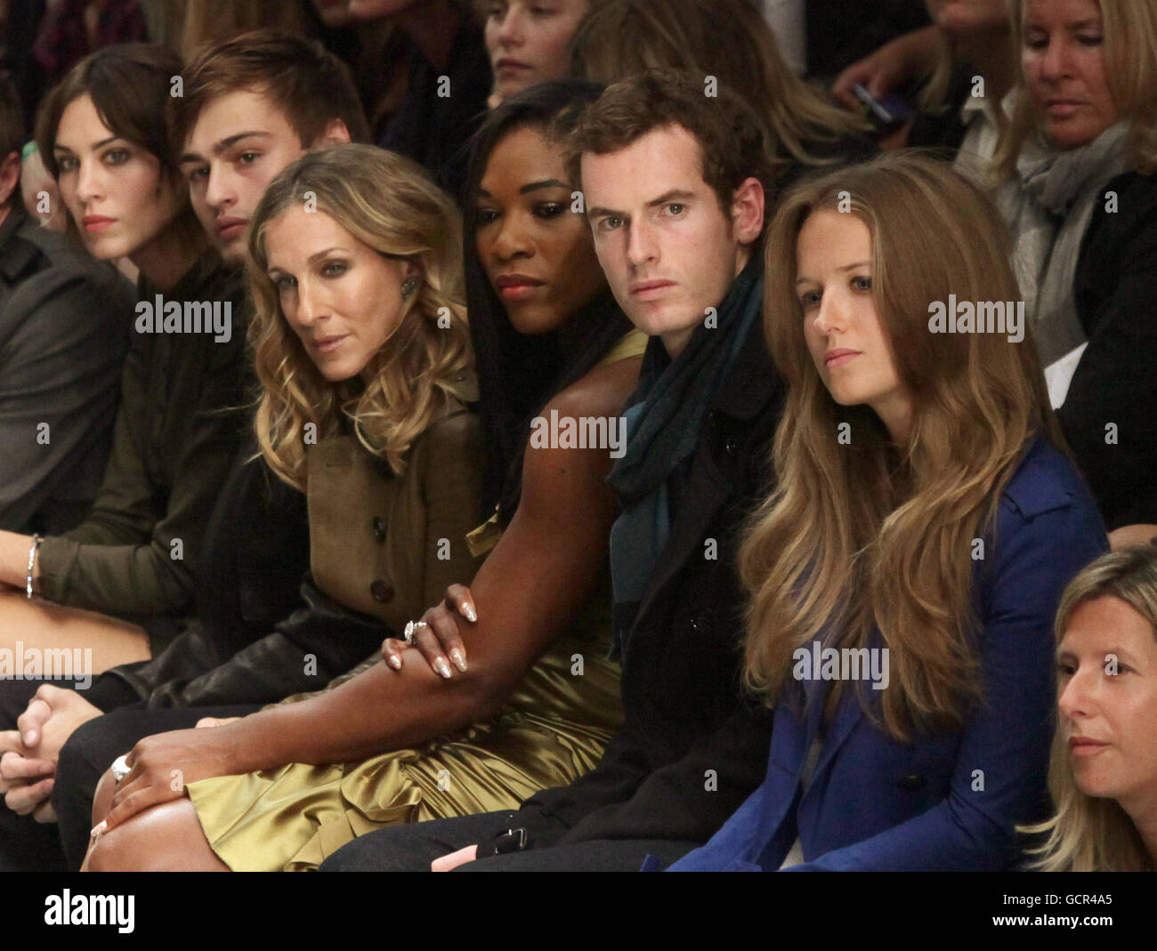 (left to right) Alexa Chung, Douglas Booth, Sarah Jessica Parker ...