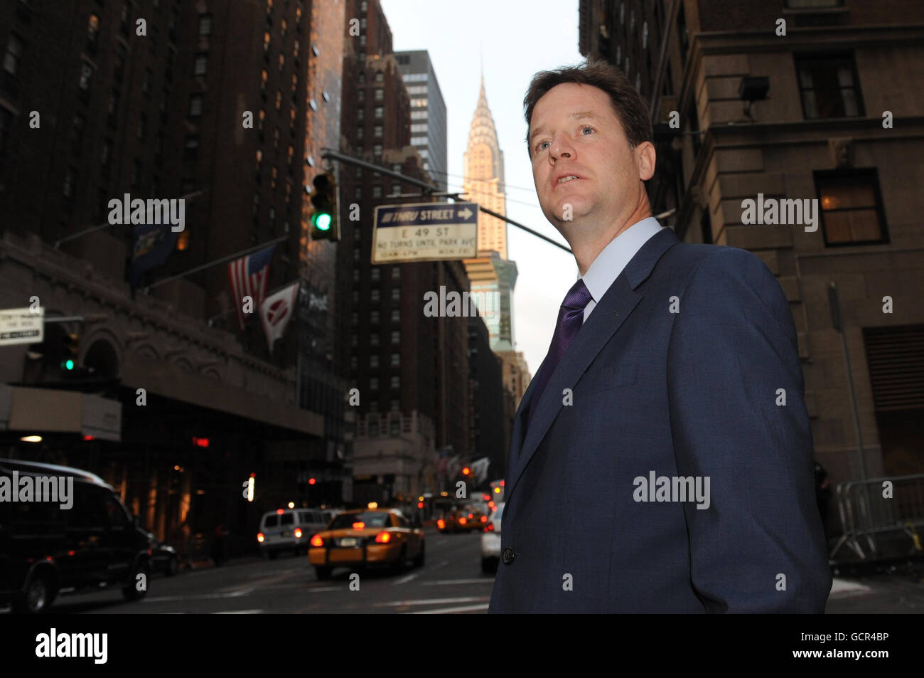 Deputy Prime Minister Nick Clegg walks to the United Nations building ...