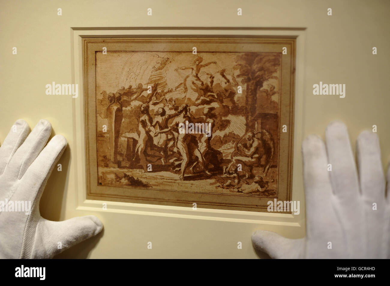 A drawing by Nicolas Poussin for the painting A Dance to the Music of ...