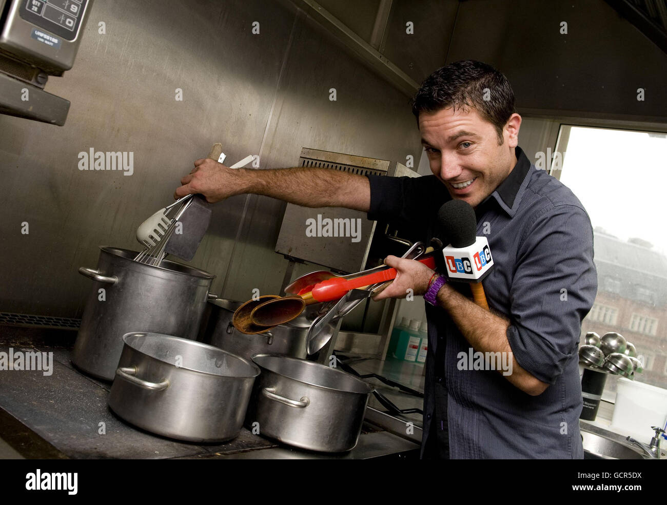 Celebrity chef Gino D'Acampo at the studios of LBC in central London ...