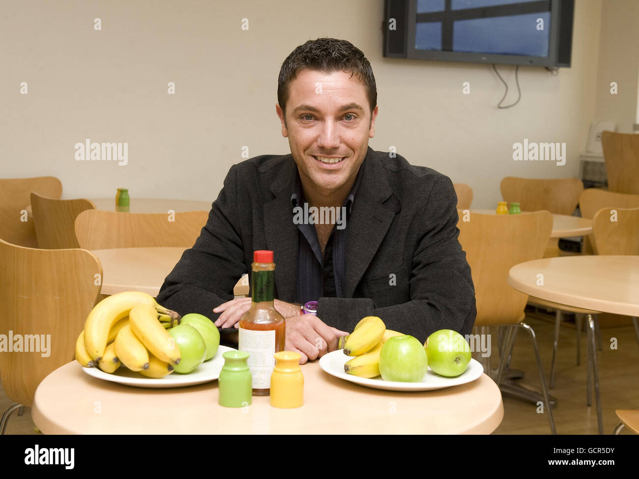 Celebrity chef Gino D'Acampo at the studios of LBC in central London ...