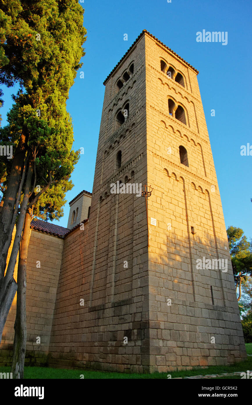 Barcelona, Spain - August 16, 2011: Tower in Spanish Village on the ...