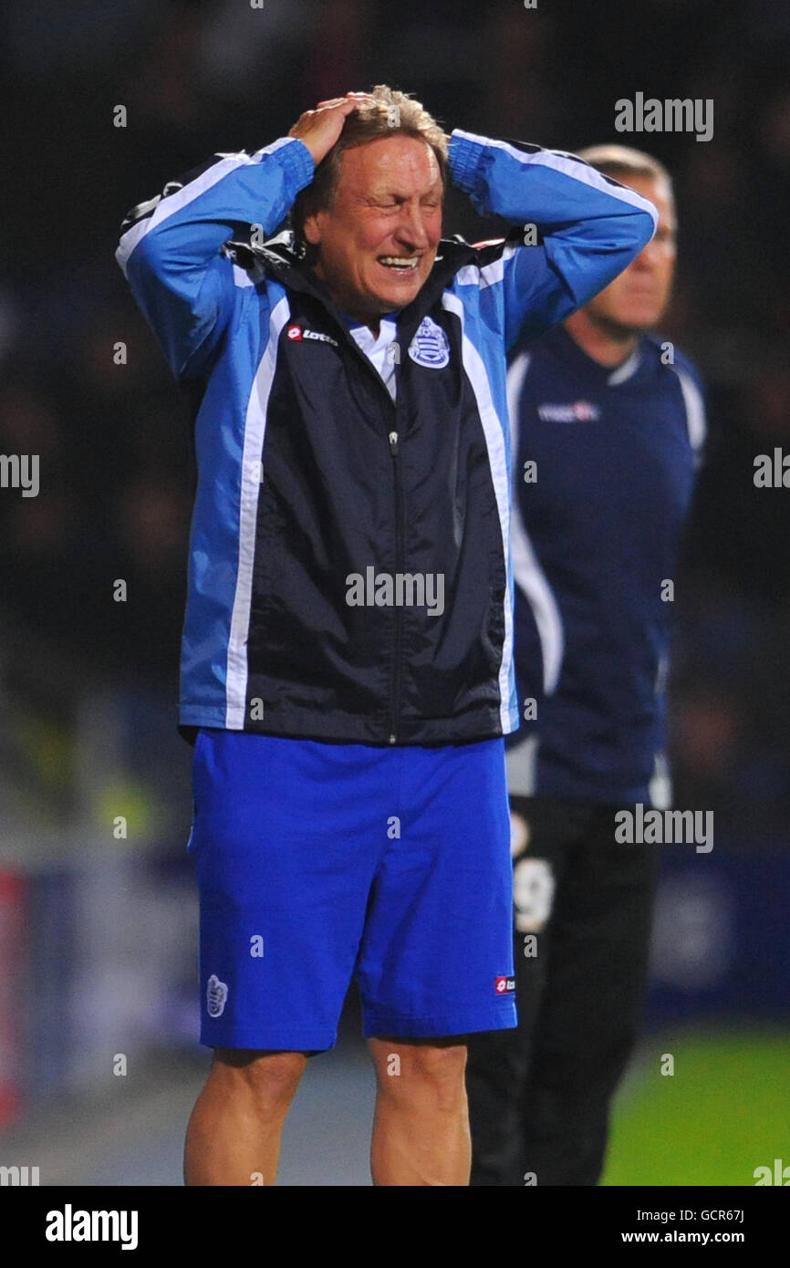 Queen's Park Rangers manager Neil Warnock on the touchline Stock Photo ...