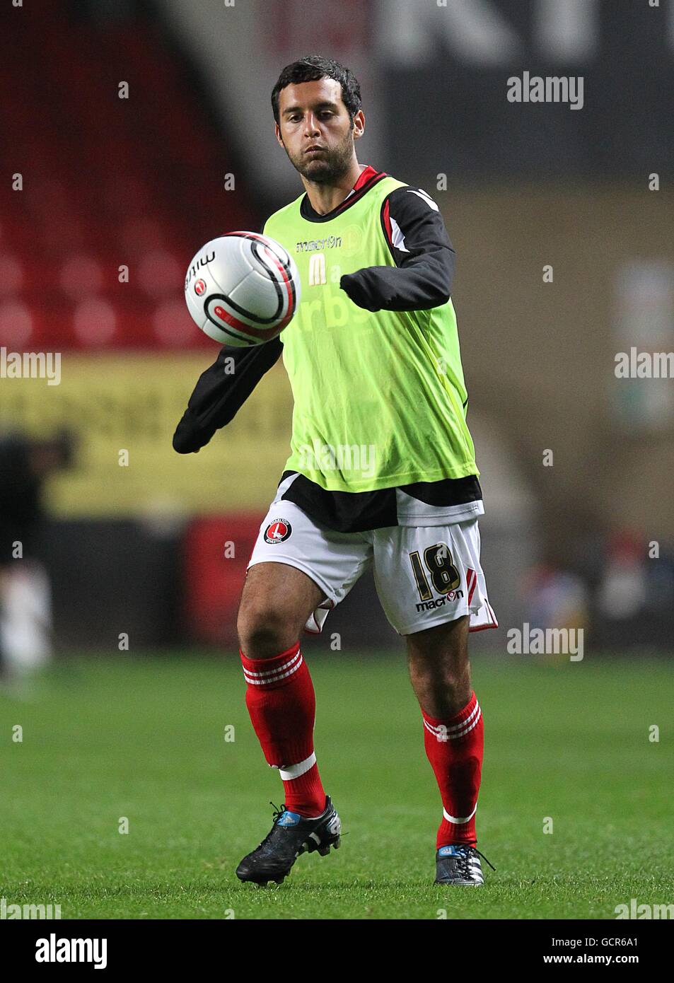 Charlton Athletic's Alex Stavrinou during the pre-match warm up Stock ...