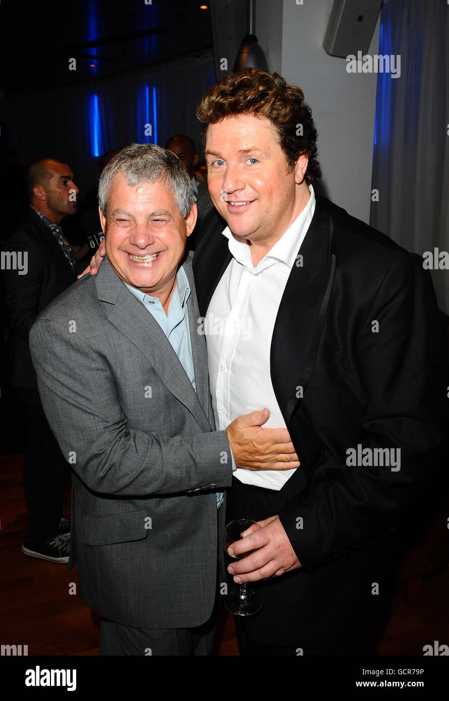 Cameron Mackintosh and Michael Ball at the after party of the Les ...