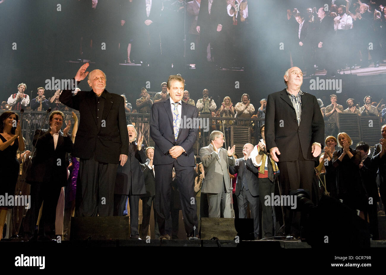 Herbert Kretzmer, Alain Boublil and Claude-Michel Schonberg during the ...