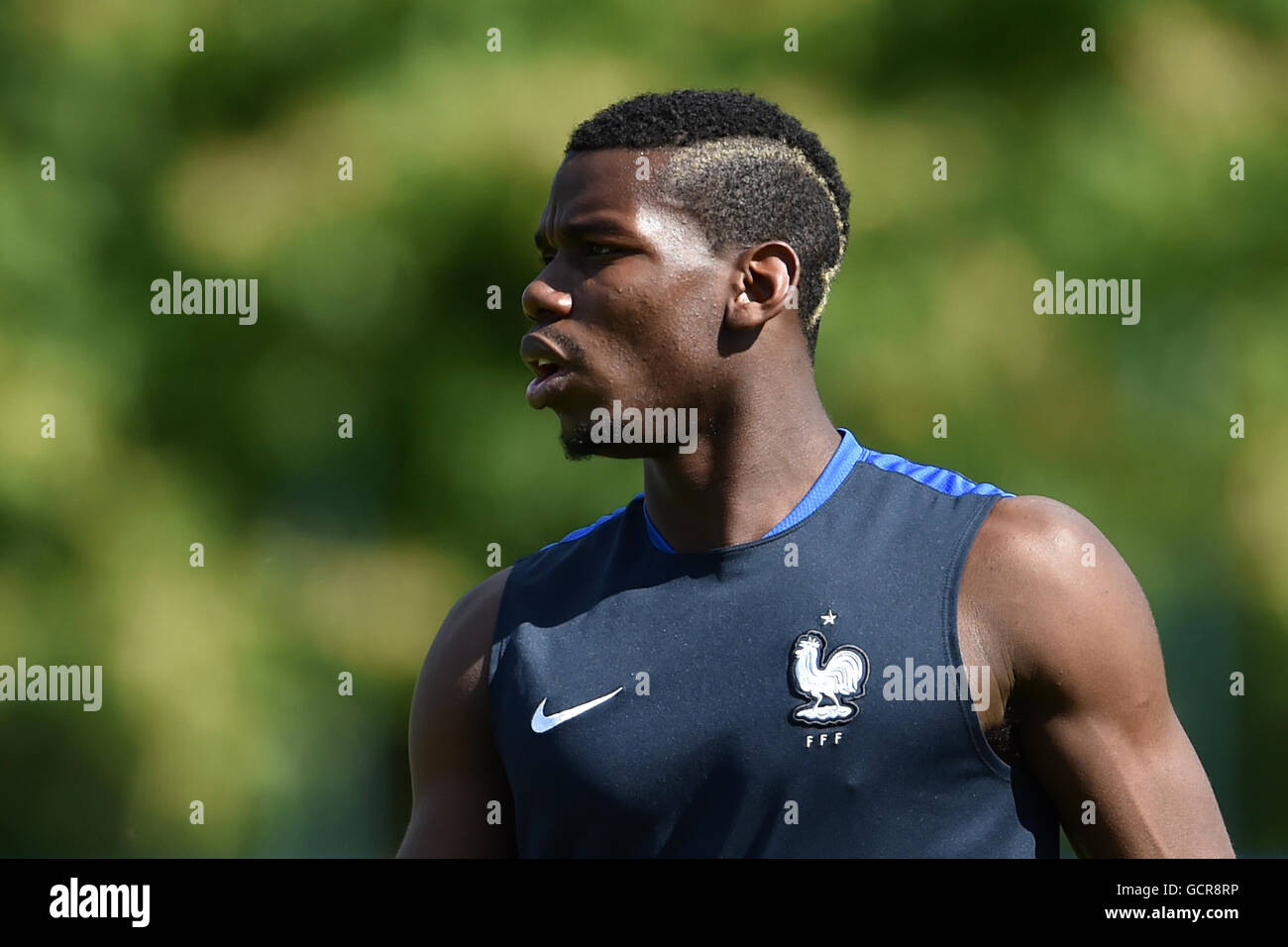 France's Paul Pogba during a training session at the Clairefontaine ...