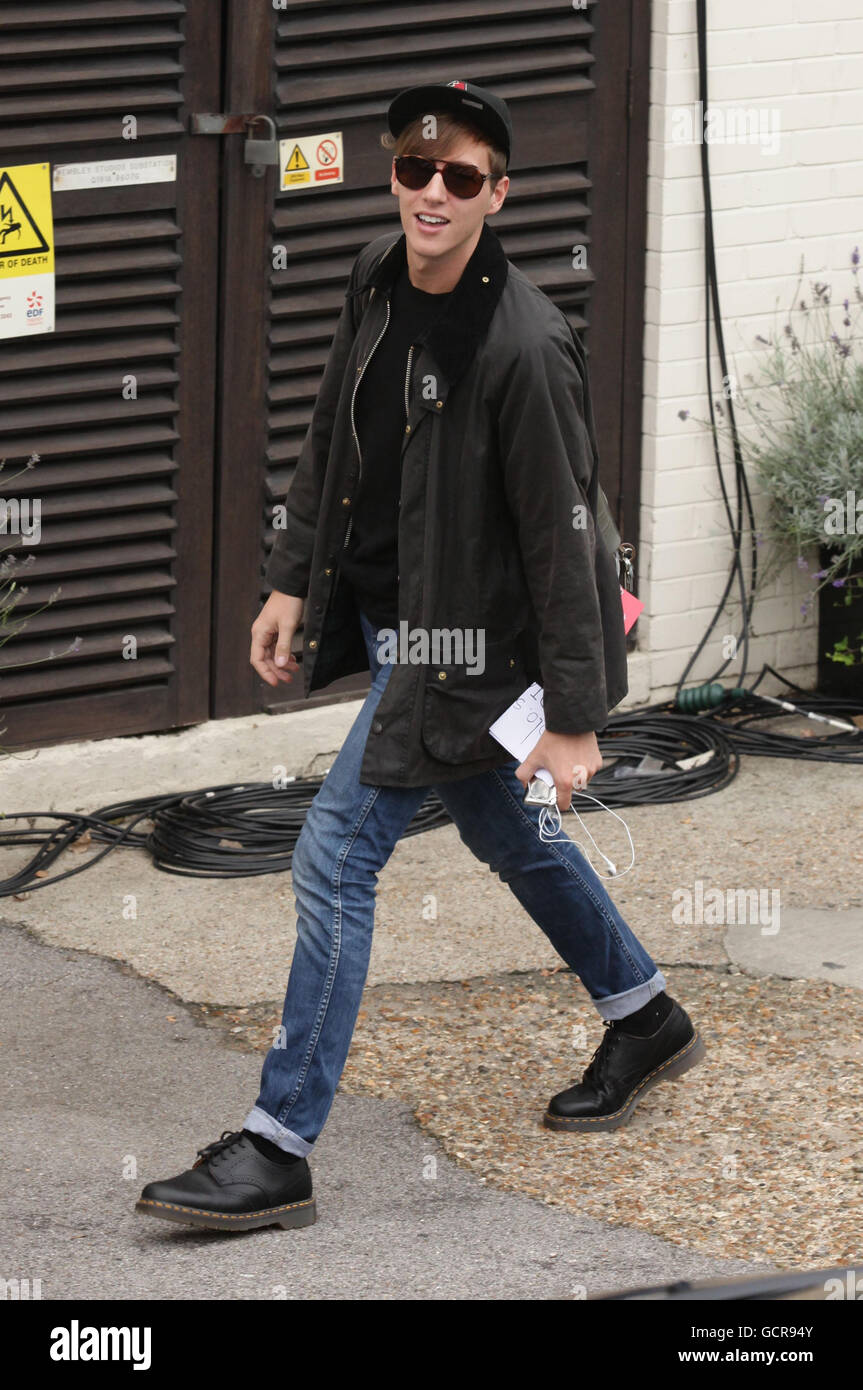 Nicolo Festa arriving for X Factor rehearsals at Fountain Studios in ...