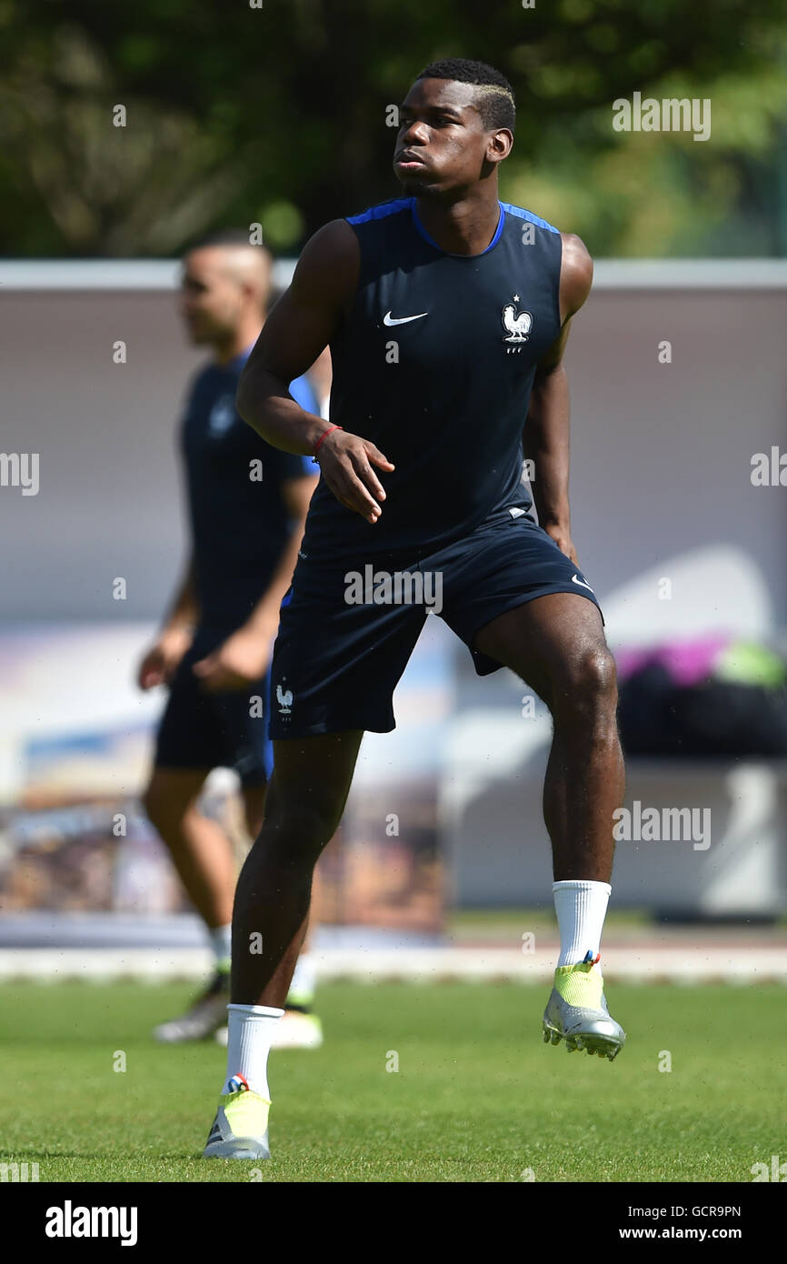 France's Paul Pogba during a training session at the Clairefontaine ...
