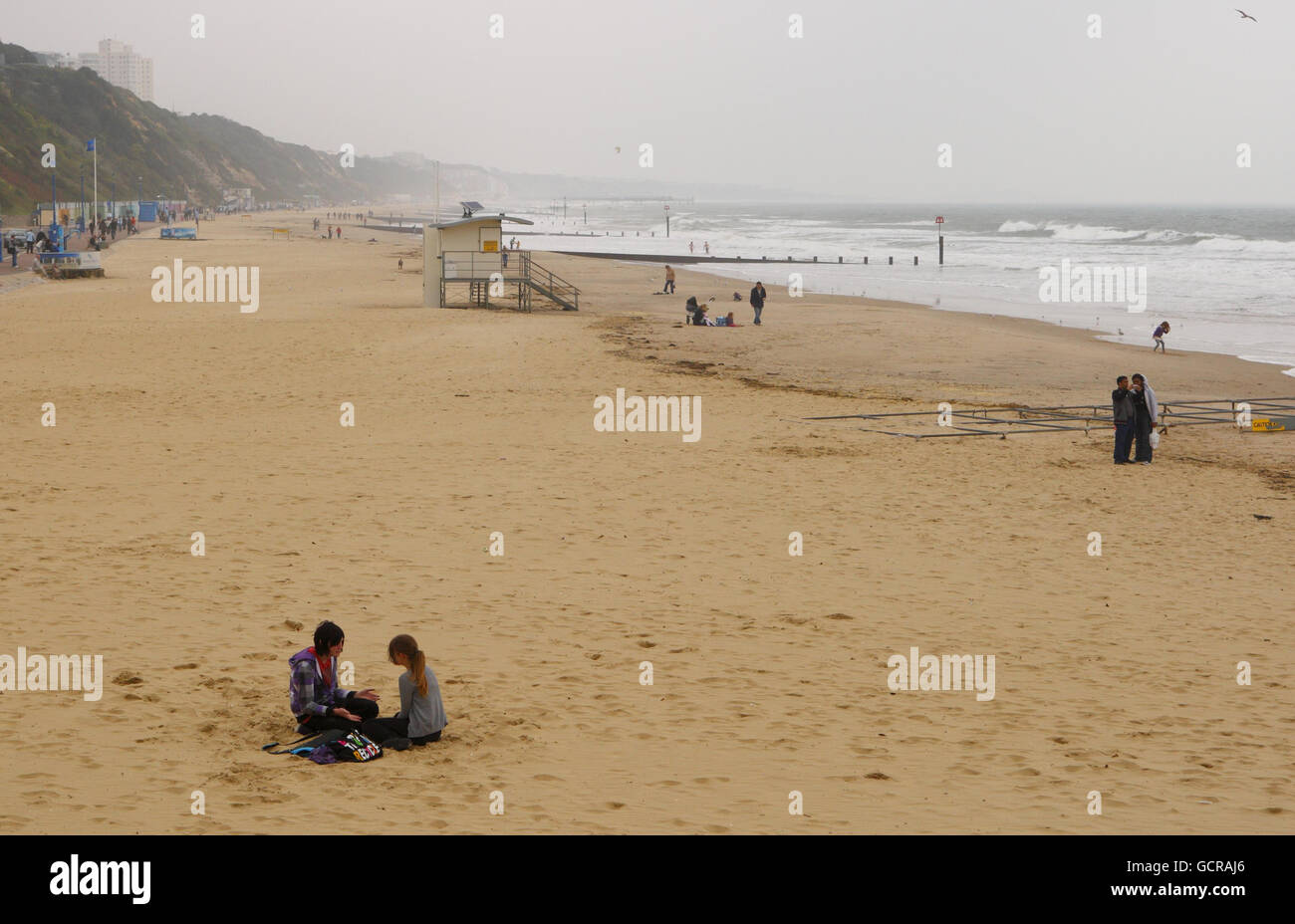 A general view of Bournemouth beach after weather reports predicted ...