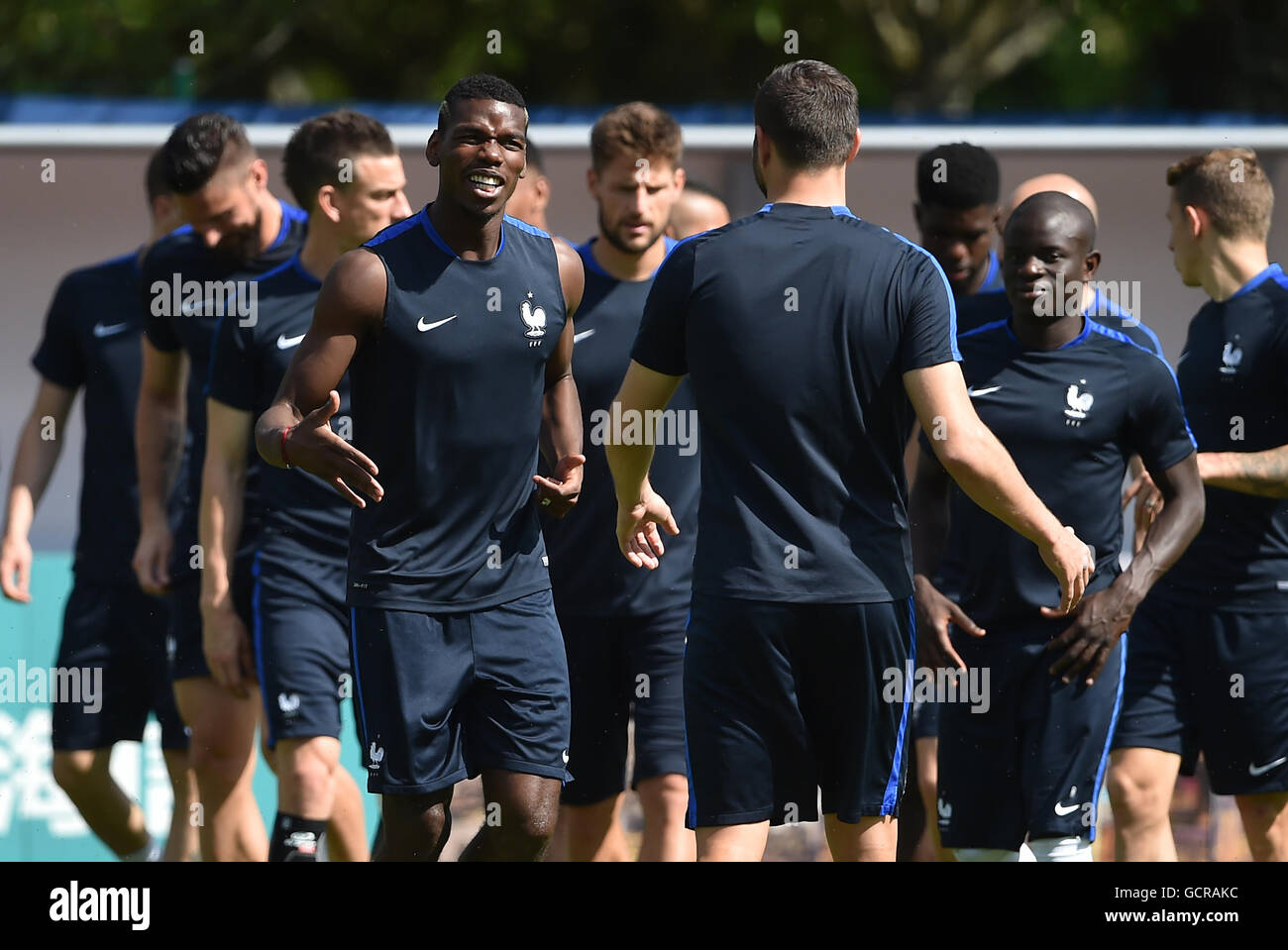 France's Paul Pogba during a training session at the Clairefontaine ...