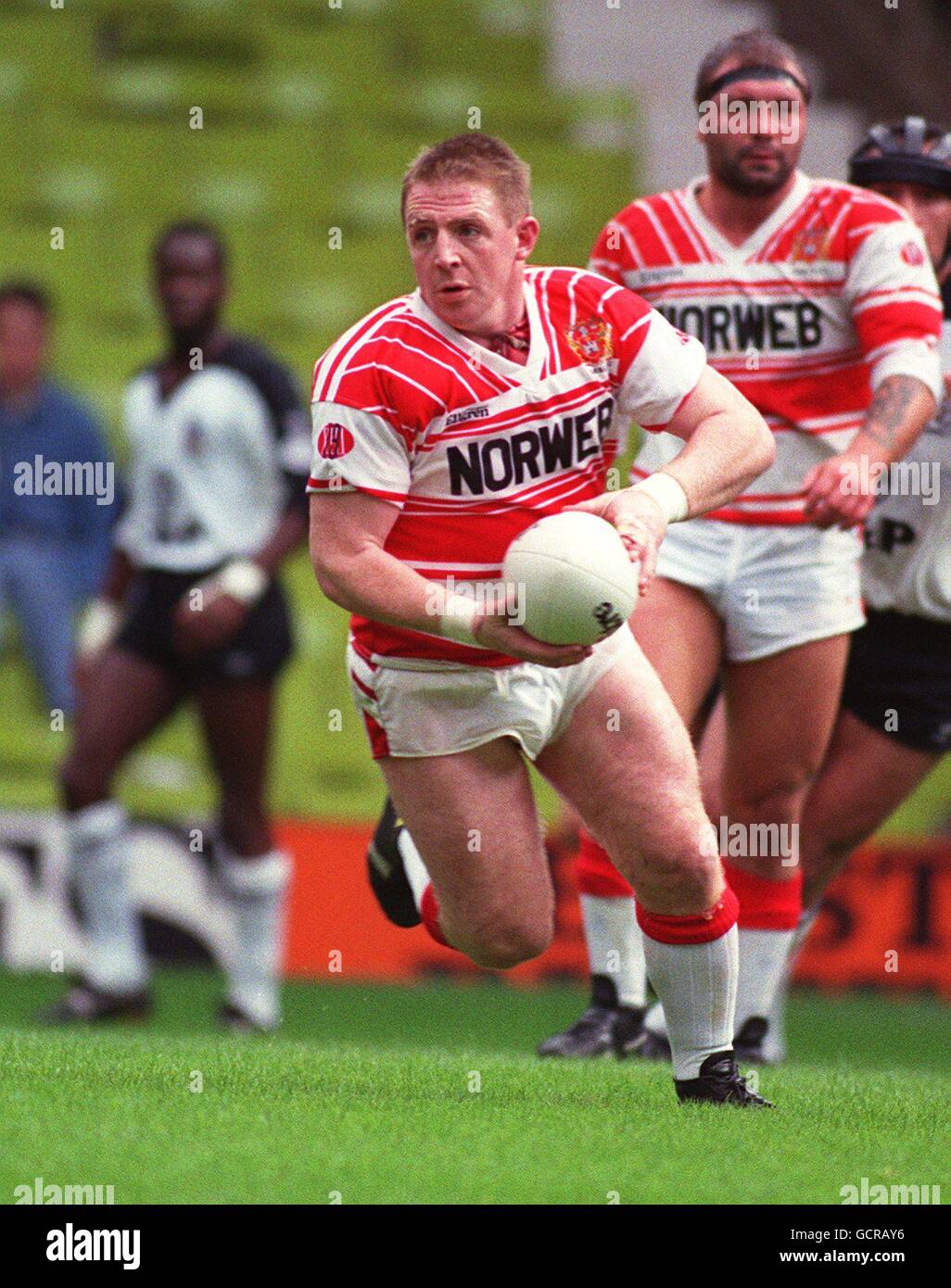 RUGBY LEAGUE. ANDY GREGORY, WIGAN Stock Photo - Alamy