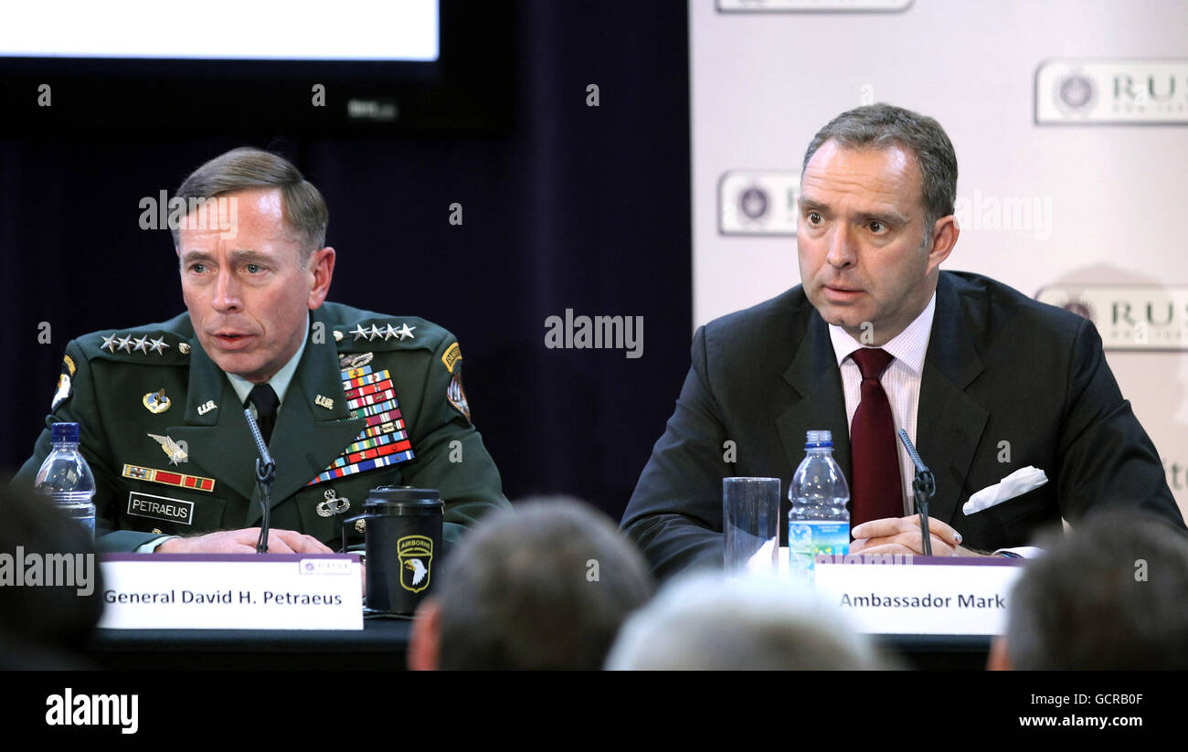 Us general david petraeus left and ambassador mark sedwill hi-res stock ...