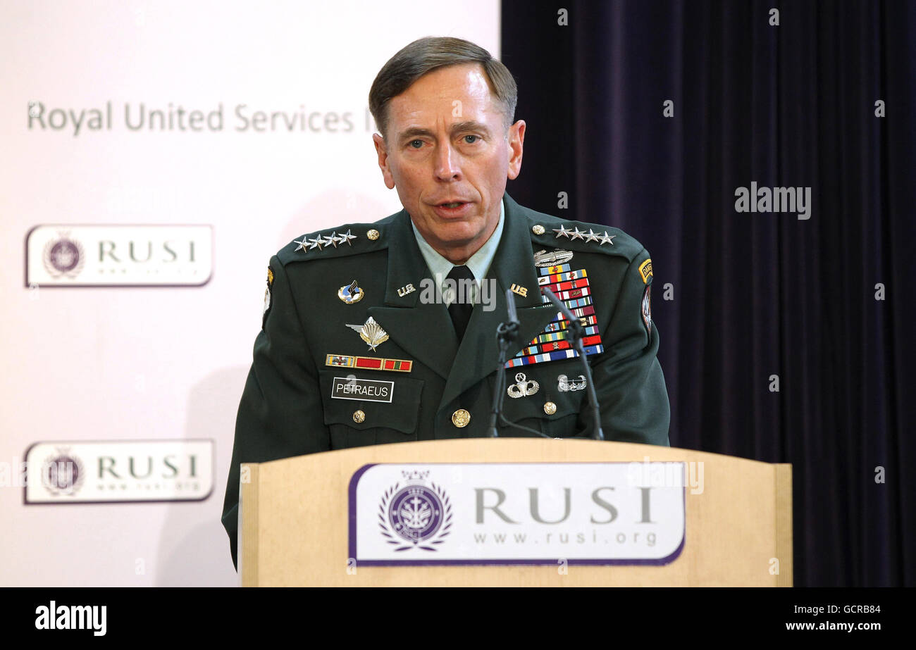 General Petraeus in UK Stock Photo - Alamy