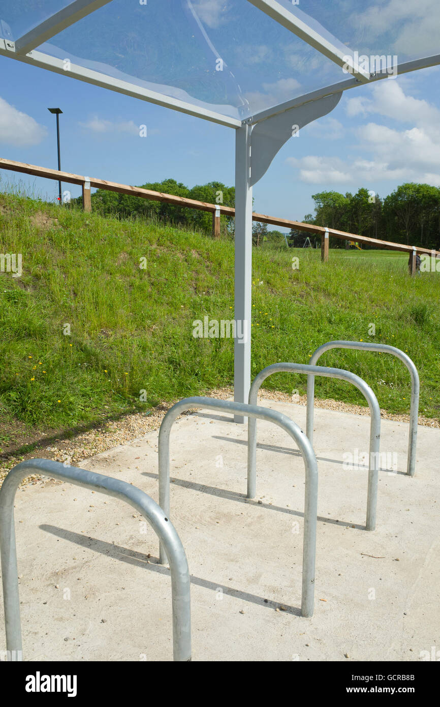 Empty bike shed UK Stock Photo - Alamy