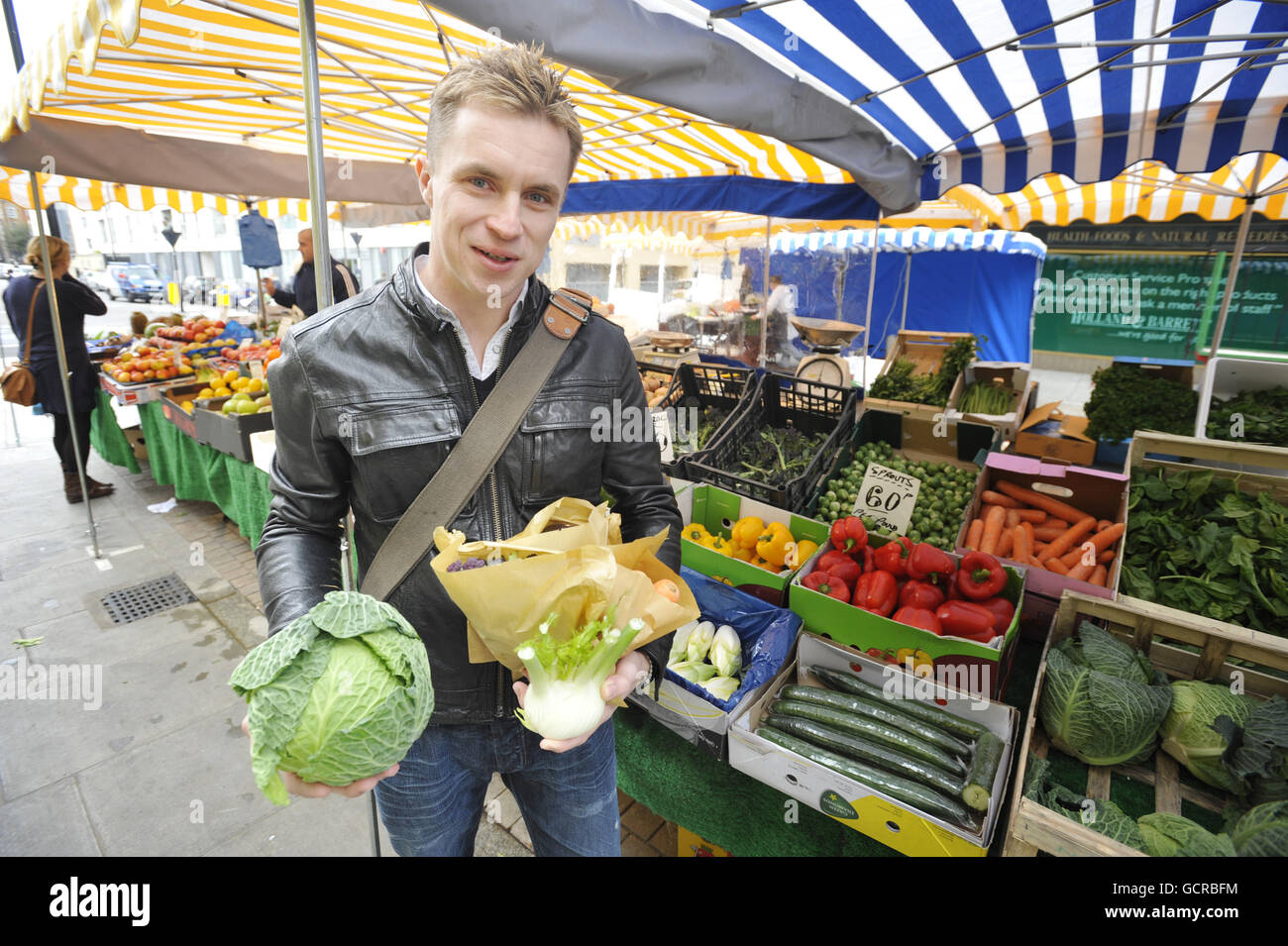 Celebrity Chef James Tanner shopping at London's Tachbrook Street ...