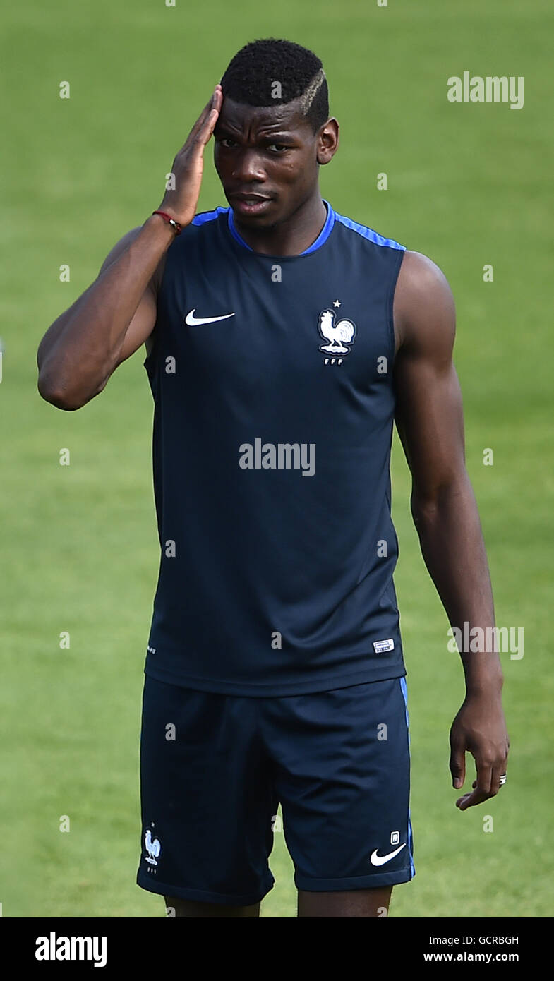 France's Paul Pogba during a training session at the Clairefontaine ...