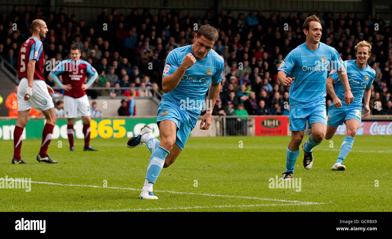 Doncaster Rovers' Billy Sharp celebrates scoring the equalising goal ...