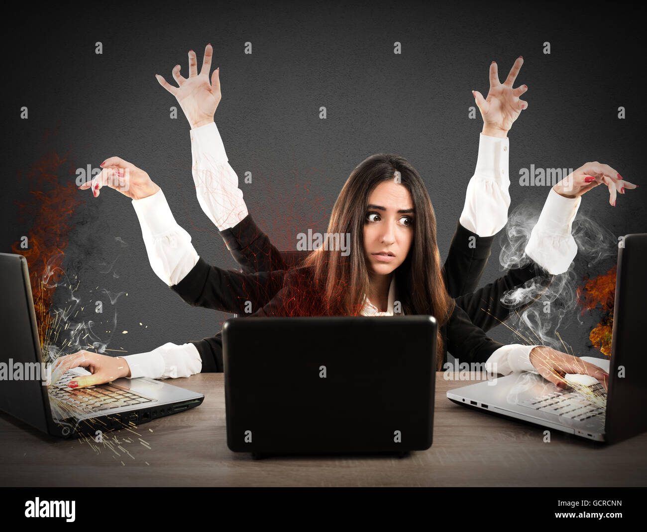 Secretary multitasking hi-res stock photography and images - Alamy