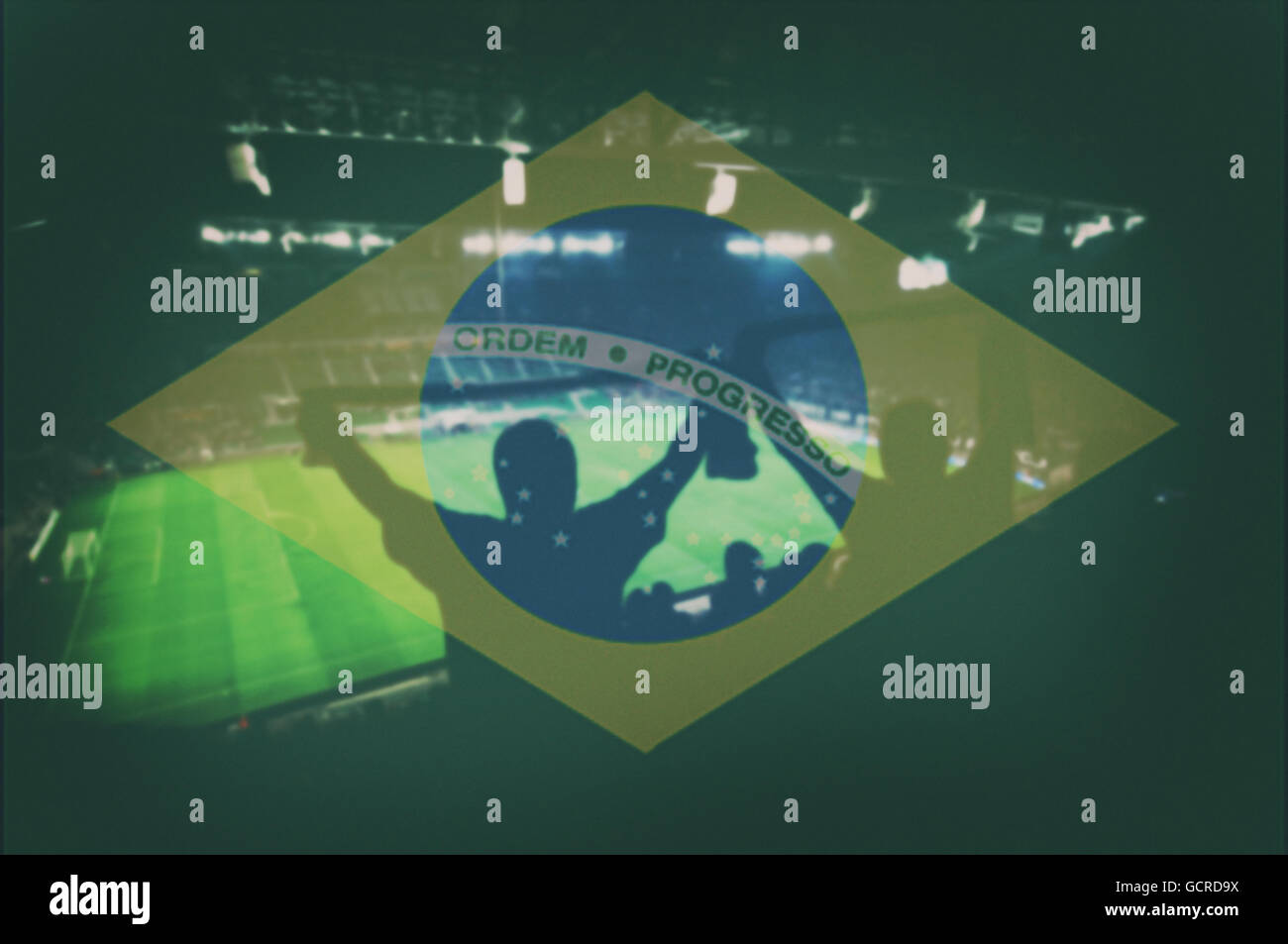 Brazil football fans cheer hi-res stock photography and images - Alamy