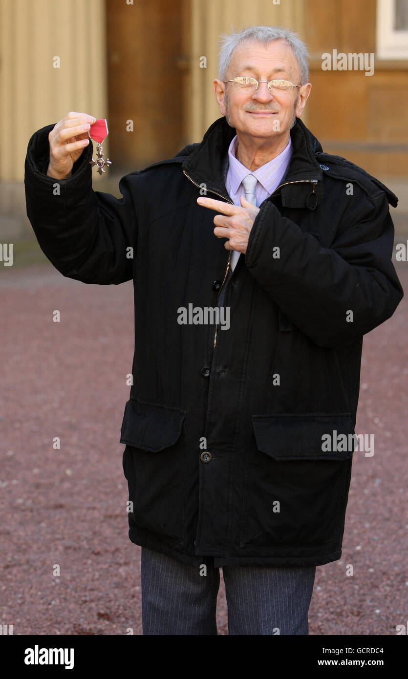 Jazz Pianist Michael Garrick with his MBE, which was awarded by Queen ...