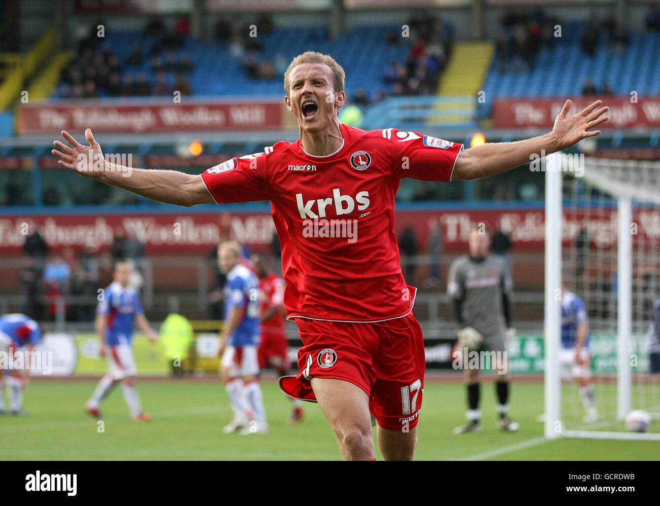 Charlton Athletic's Paul Benson celebrates scoring the winning goal ...