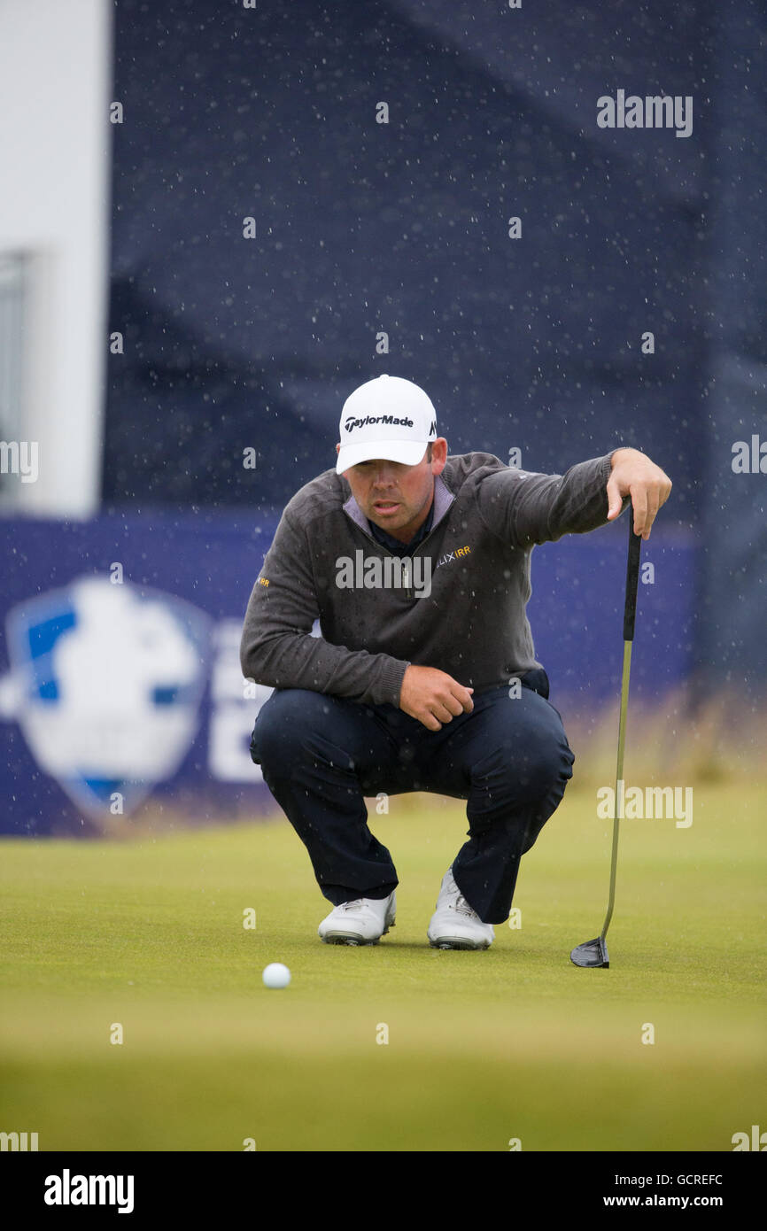 South Africa's Justin Walters on the 18th green during day three of the ...