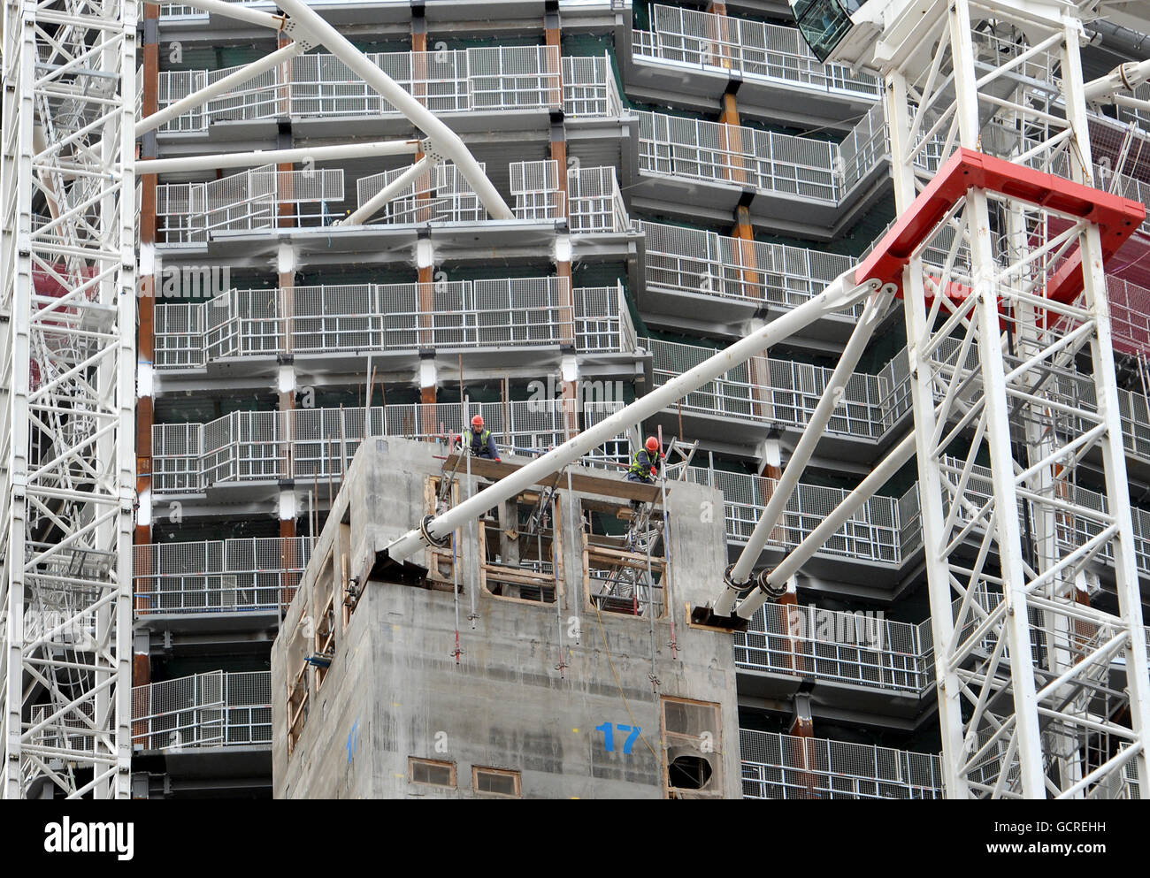 Shard building. Construction work continues on the Shard building ...