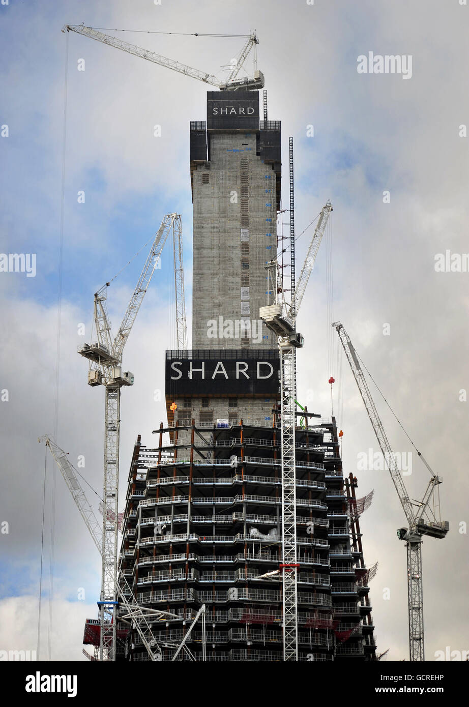 Construction work continues on shard building project london bridge hi ...