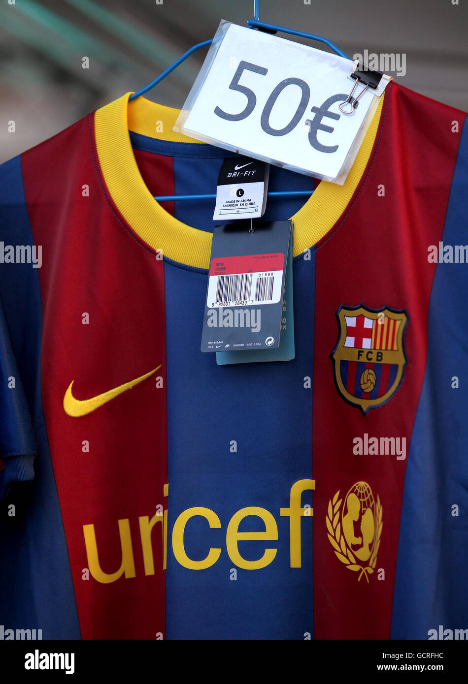 A general view of barcelona merchandise hi-res stock photography and ...