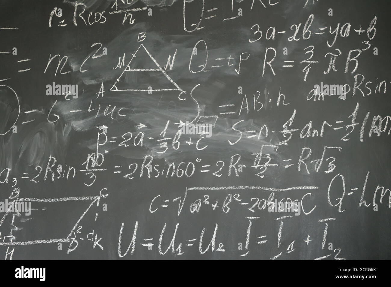math formulas on black board Stock Photo - Alamy