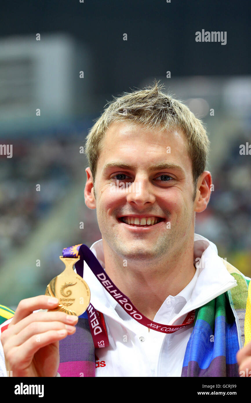 England's Liam Tancock celebrates winning gold in the Men's 50m ...