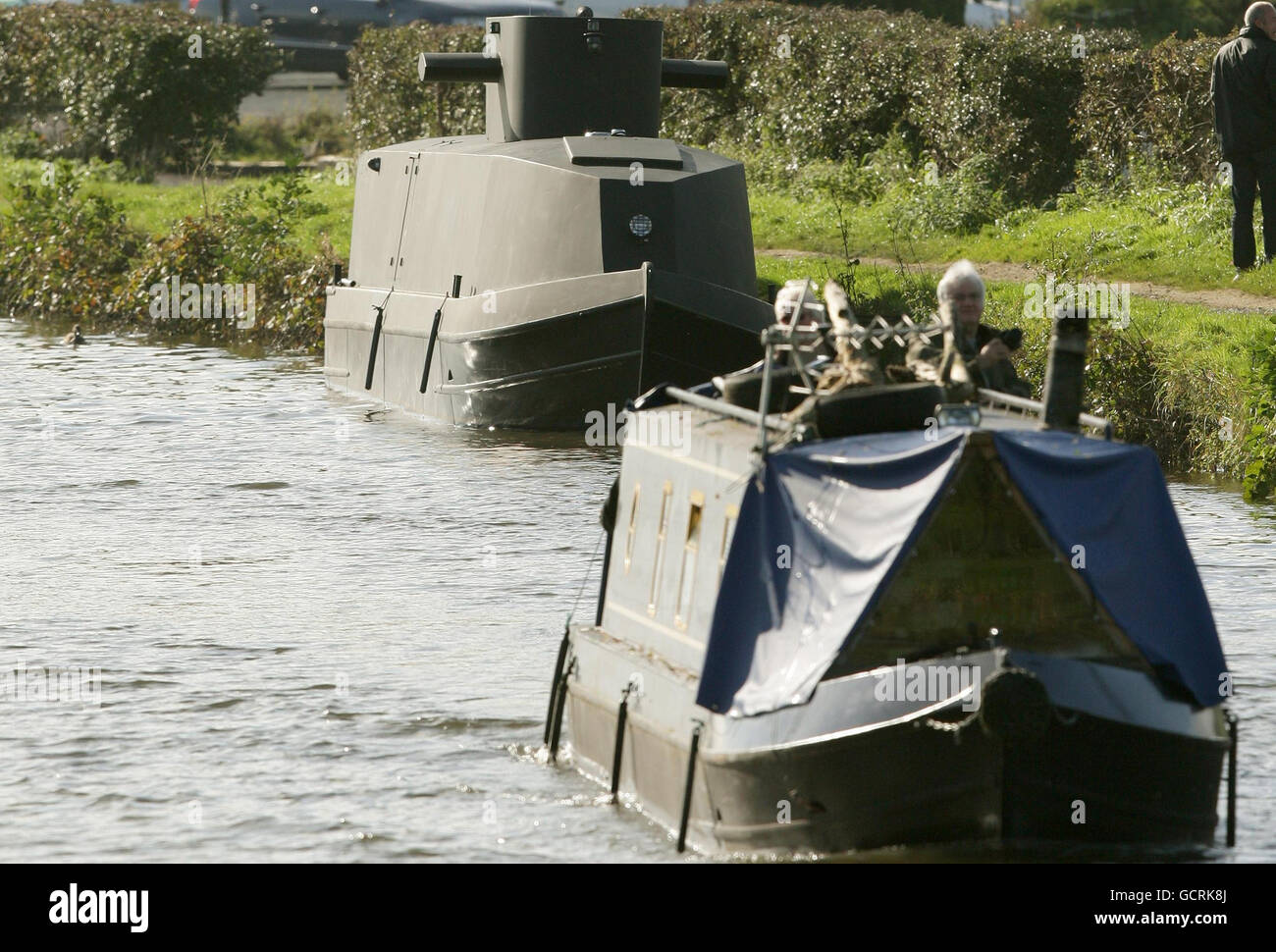 U boat canal barge Stock Photo - Alamy