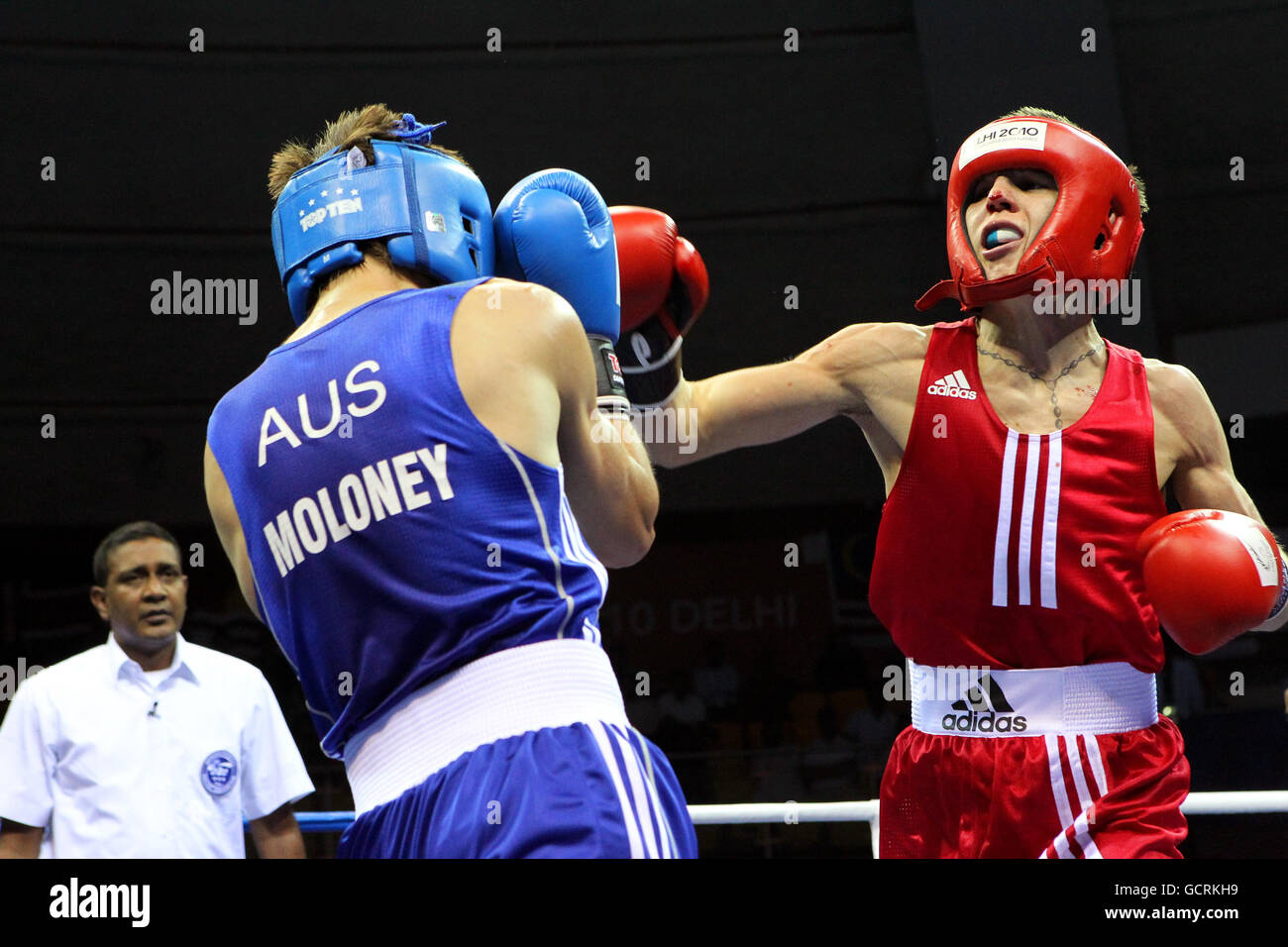 Northern Ireland's Michael Conlan in action against Australia's Jason ...