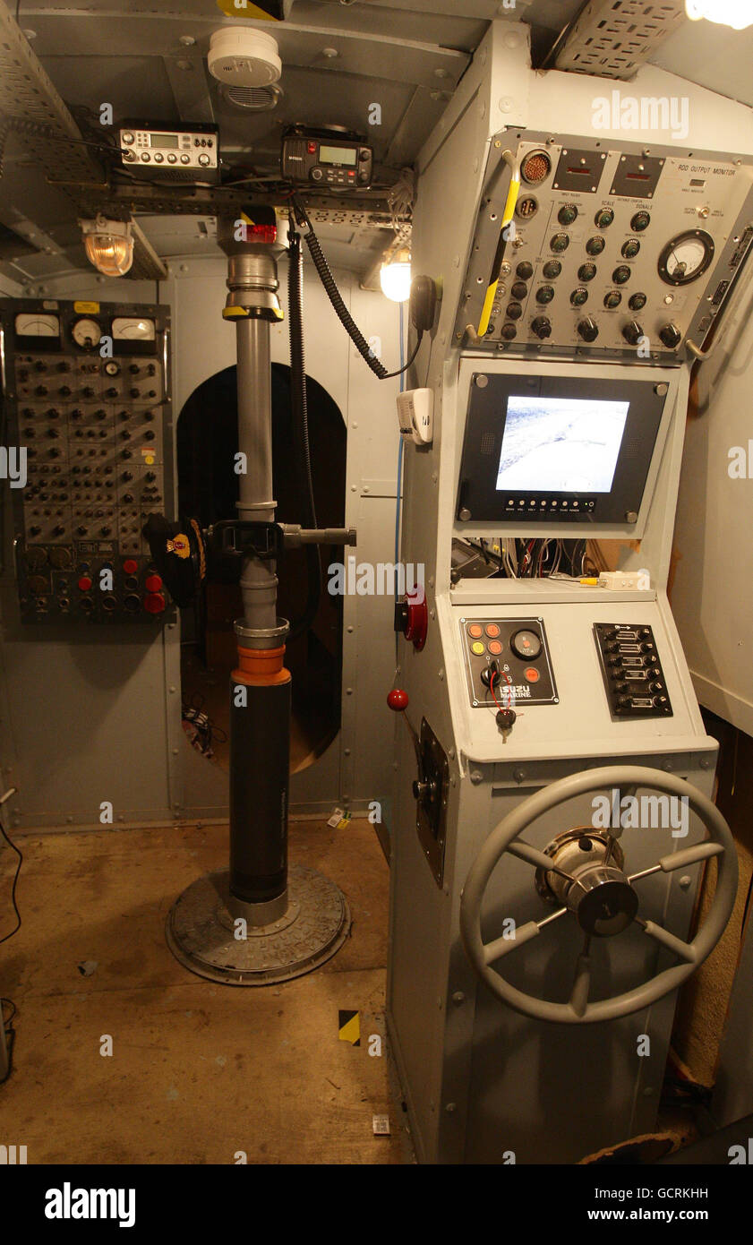 The inside of a canal barge transformed into a replica of a German U ...