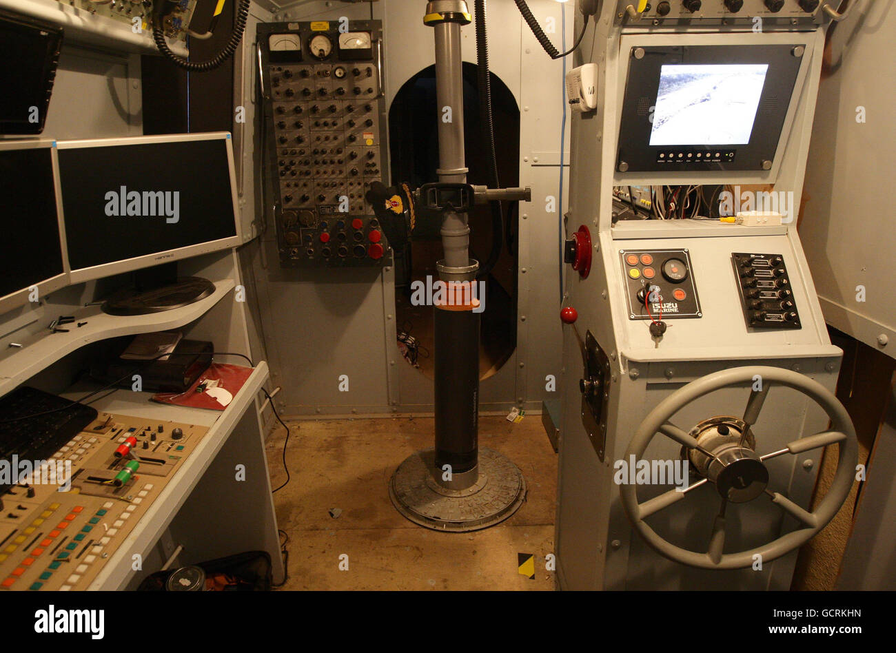The inside of a canal barge transformed into a replica of a German U ...