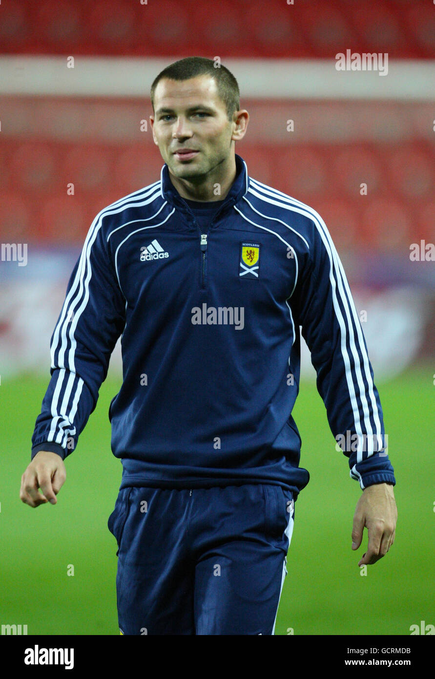 Scotland's Phil Bardsley during the training session at the Synot Tip ...
